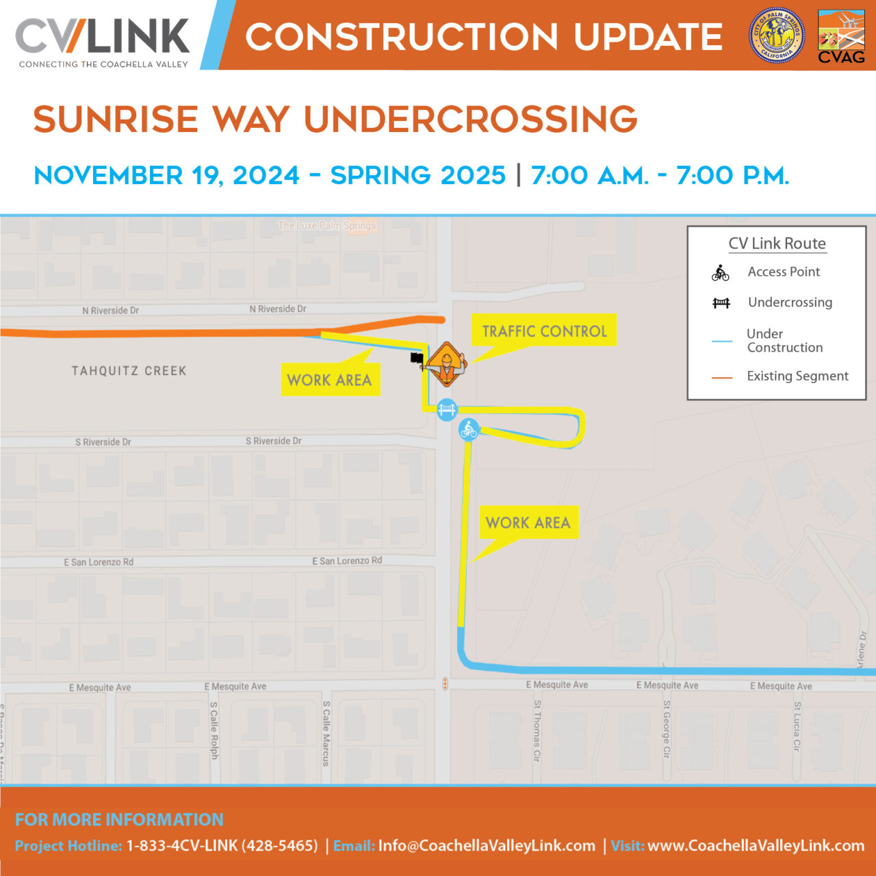 Palm Springs Sunrise Way Undercrossing - CV Link - Coachella Valley ...
