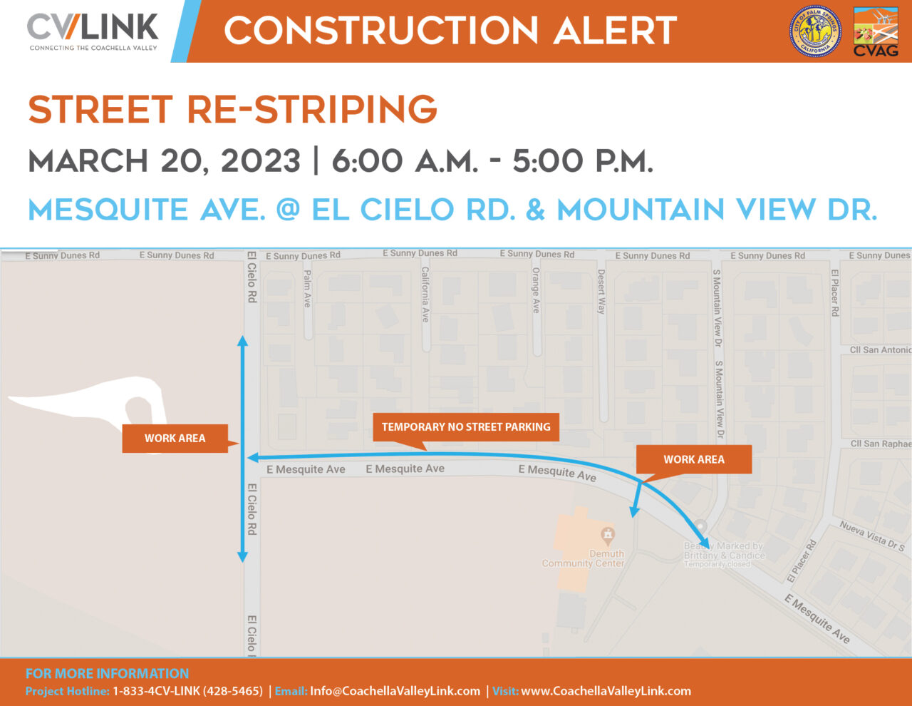 CV Link Traffic Alert: El Cielo & Mesquite Re-Striping - CV Link ...