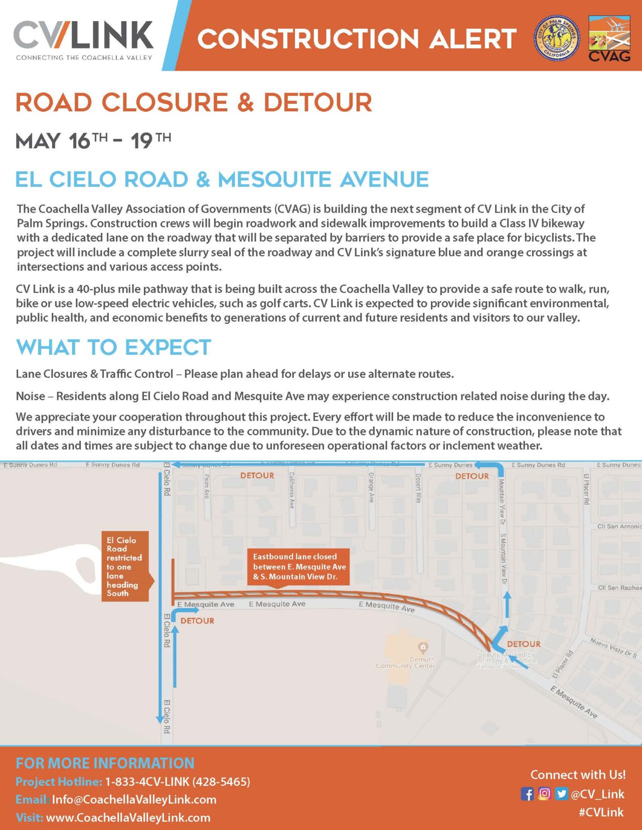 CV Link Traffic Alert - Mesquite Ave & El Cielo Road - CV Link ...